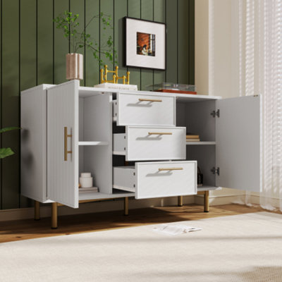 BTM Sideboard Cabinet for Living Room Chest of Drawers with Two Doors ...