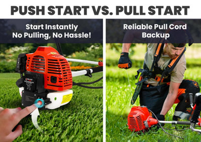 BU-KO 52cc 3-in-1 Petrol Strimmer Garden Multi-Tool Electric Push ...