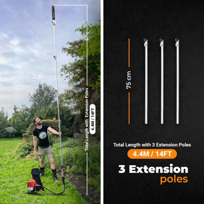 BU-KO 52cc Backpack Long Reach Petrol Strimmers, Brush Cutter, Hedge ...