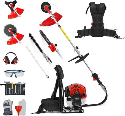 BU-KO 52cc Backpack Long Reach Petrol Strimmers, Brush Cutter, Hedge ...