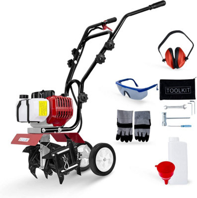 BU-KO 52CC Garden Petrol Tiller Engine 3HP 2 Strokes Lawn Soil Cultivator Rotovator Engine