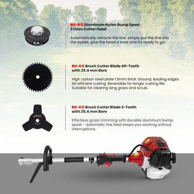 BU-KO 52cc Long Reach Petrol Multi Functional Garden Tool Including ...