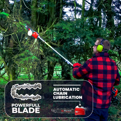 BU-KO 52cc Long Reach Petrol Multi Functional Garden Tool: Strimmer ...