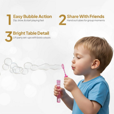 Bubble Club 96 Assorted Colours Party Bubbles Summer Outdoor