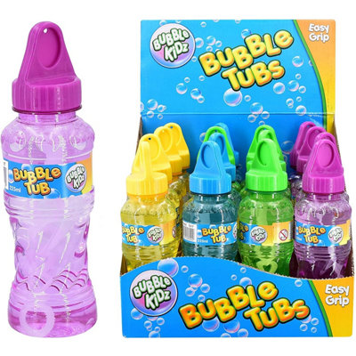 Bubble Kidz Transparent Bubble Solution Tub 8oz Easy Grip (One Supplied)