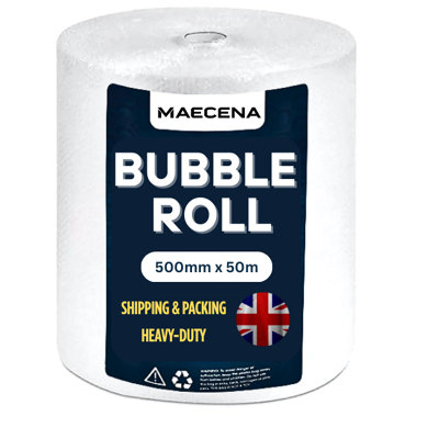 Bubble Wrap Roll 500mm x 50m Clear Protective Cushioning Small 10mm ...