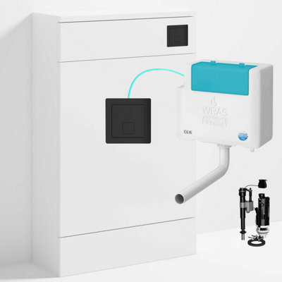 Bubly Bathrooms™ 500mm WC Unit & Bottom-Entry Concealed Cistern ...