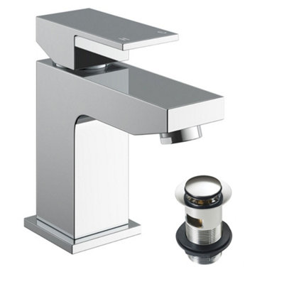 Bubly Bathrooms Anthracite Grey 400 Vanity Basin Sink Unit & Chrome ...
