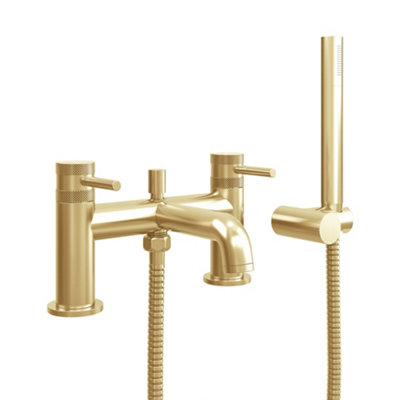 Bubly Bathrooms Brushed Brass Bath Shower Mixer Tap Premium Brassware ...