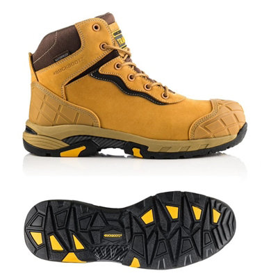 Buckbootz Tradez Blitz Tan Safety Work Boot Lightweight Waterproof S3 ...