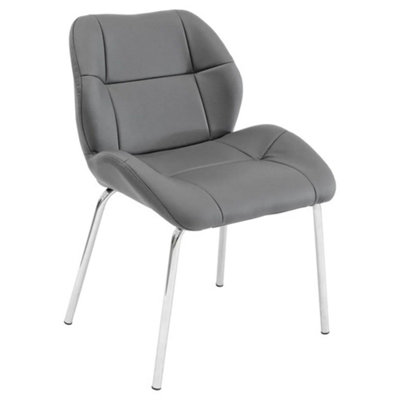Bucket Racing Dining Chairs x4 In Grey - INCLUDES FREE DELIVERY