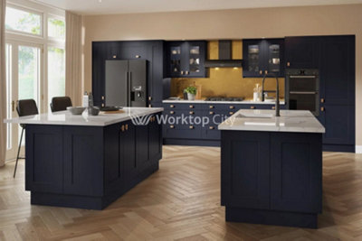 Buckingham Indigo Wood Grain Shaker Replacement Kitchen Doors Sample ...