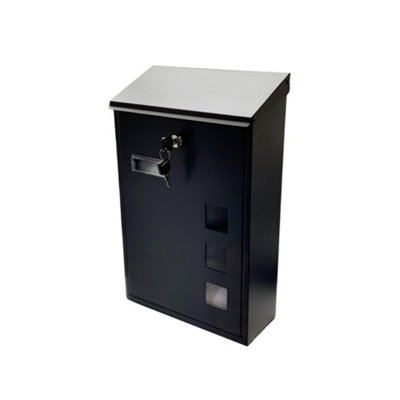 Buckingham Letter Box Wall Mounted Large Steel Lockable Mail Post Box ...