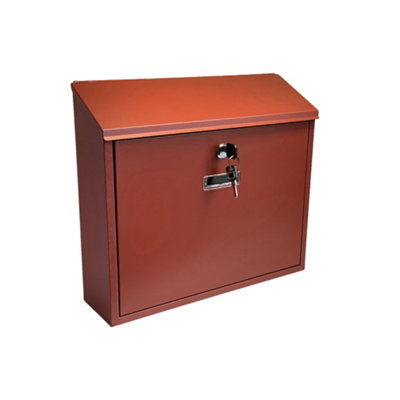 BUCKINGHAM LETTER BOX WALL MOUNTED LARGE STEEL LOCKABLE MAIL POST ...