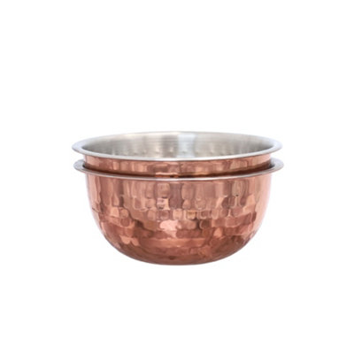 Buckingham Mixing Serving Bowl Pudding Basin with Copper Coating ...