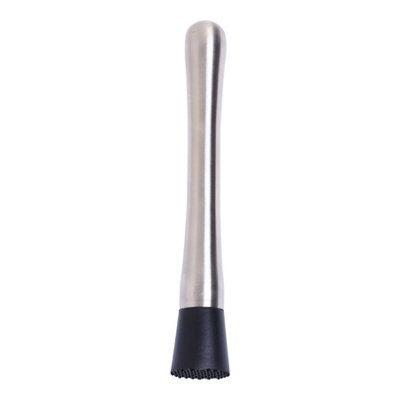 Buckingham Stainless Steel Cocktail Muddler with Grooved Nylon Head ...