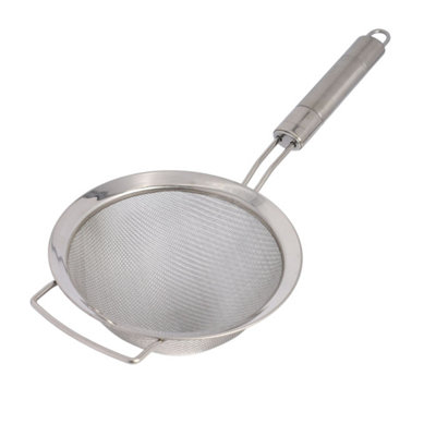 Buckingham Stainless Steel Fine Mesh Sieve 14 cm with Cook's Handle
