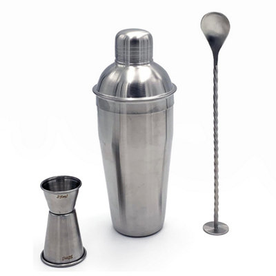 Buckingham Stainless Steel Professional 3 pc Cocktail Shaker Set , Matt ...