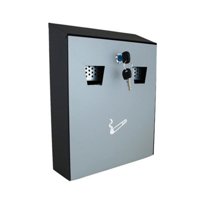 Buckingham Wall-Mounted Outdoor Cigarette Bin with Luminous Indicator ...