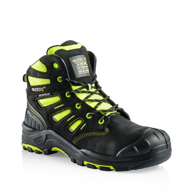 Buckler Boots BuckzViz High Viz Yellow Lace Safety Work Boots UK Sizes 7