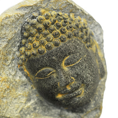 Buddha Plaque Tabletop Indoor Fountain Water Feature with Pebbles
