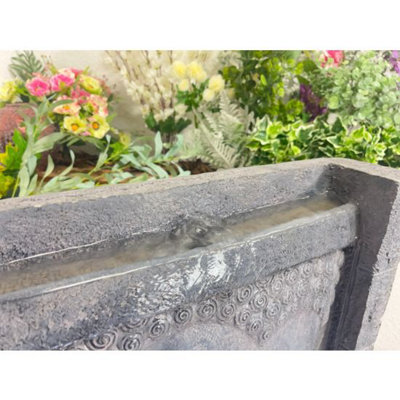 Buddha Wall Solar Powered Water Feature With Cover