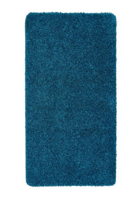 Buddy Teal Washable Plain Rug By Origins-67 X 300cm (Runner)