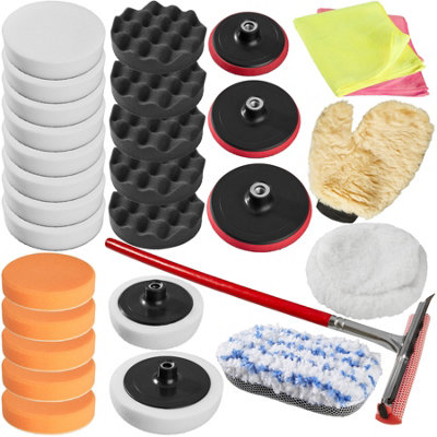 Buffer Pads - 1 pad, 18 sponges, wiper, sponge, glove, 2 microfibre ...