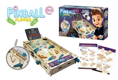Build Your Own Pinball Machine Childrens DIY Assembly Game Set w/ LED ...