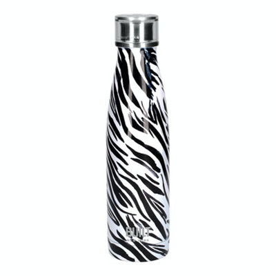 Built 500ml Double Walled Stainless Steel Water Bottle Zebra | DIY at B&Q