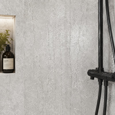 BUILT RIGHT PVC SHOWER WALL PANELS 1M X 2.4M WATERPROOF BATHROOM WALL ...