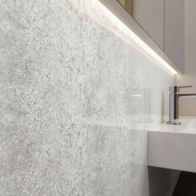 BUILT RIGHT PVC SHOWER WALL PANELS 1M X 2.4M WATERPROOF BATHROOM WALL ...