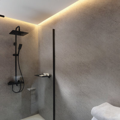 Built Right PVC Shower Wall Panels 1m x 2.4m Waterproof Bathroom Wall ...
