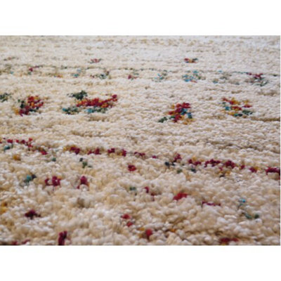 Bukhara-Striped Thick Soft Shaggy Rug-Multi-colour,120 x 170 cm