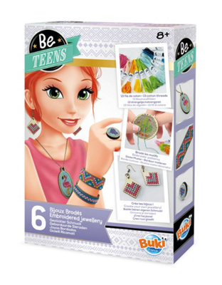 Buki Be Teens Embroidered Jewellery Creative Arts & Crafts Set | DIY at B&Q