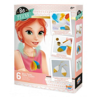 Buki Be Teens Feather Jewellery Creative Arts & Crafts Set | DIY at B&Q