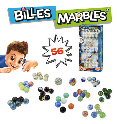 Buki - Box of 56 Marbles Play Set