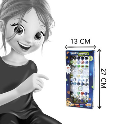 Buki - Box of 56 Marbles Play Set
