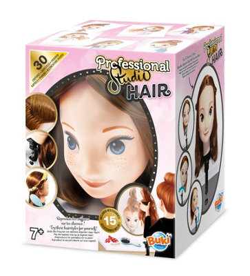 Buki Professional Hair Studio Stylist Doll Head Childrens Kids Creative Toy