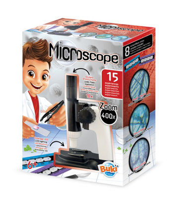 Buki Science Microscope & 15 Experiments Kit | DIY at B&Q