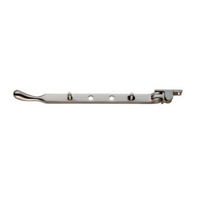 Bulb Ended Casement Window Stay 267 x 16mm Satin Nickel Pear Drop Stay