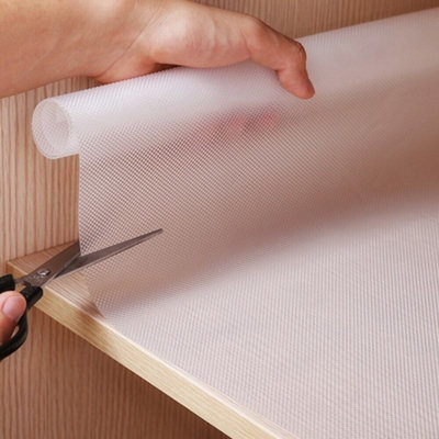 Bulk Roll - 45cm x 500cm Flexible Transparent Waterproof Drawer Shelf ...