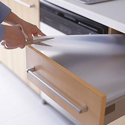 Bulk Roll - 45cm x 500cm Flexible Transparent Waterproof Drawer Shelf ...
