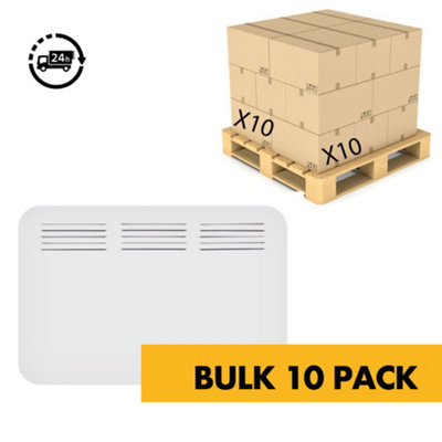 BULK TRADE PACK 10 X 1.5kw / 1500W Electric Panel Heater Radiator - c/w ...