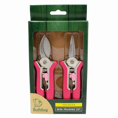 Bulldog Premier Pink Mini Pruning Set - BD3151PNK | DIY at B&Q