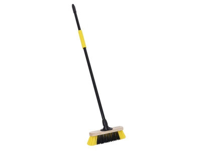Bulldozer Soft Dual Fill Wooden Broom with Metal Handle 279mm (11in ...