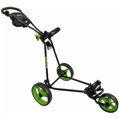 Bullet Black Lime 5000 Deluxe Wheeled Folding Golf Trolley Roller Cart ...