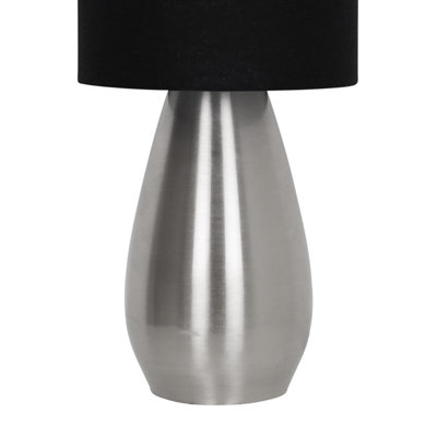 Bullet Touch Table Lamp Satin Nickel And Black