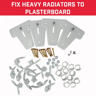 Bullfix Radiator Support Bracket, Heavy Duty, White, for Installing ...