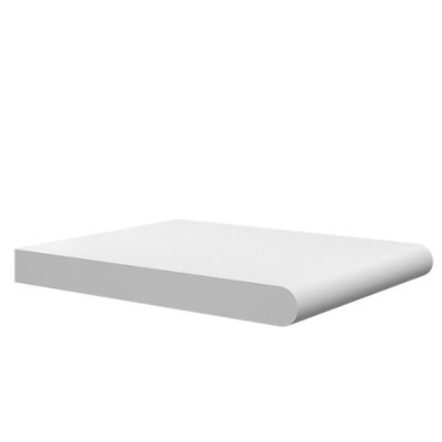 Bullnose MDF Window Board - 350mm x 25mm x 2400mm, Primed, No Tongue ...